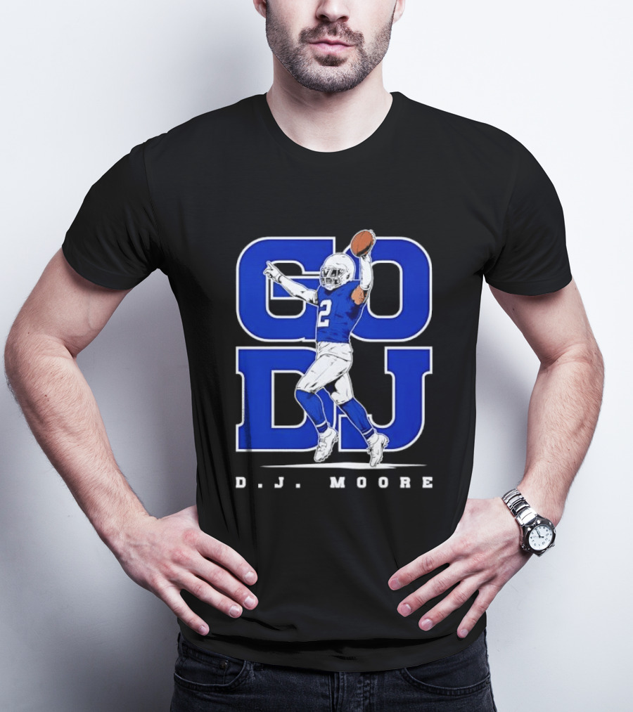 GO DJ D.J. Moore Football Player Buffalo Sports Blue 2 T-Shirt