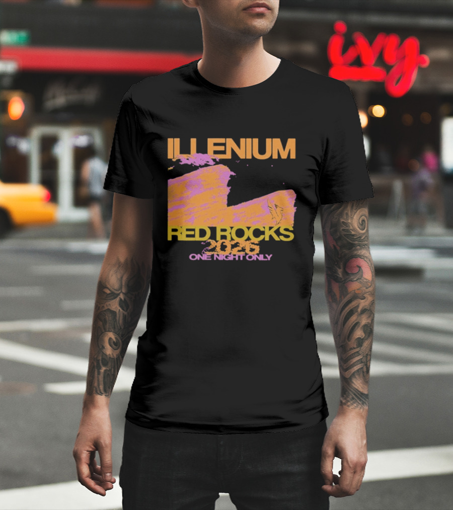 ILLENIUM Red Rocks 2026 One Night Only Event August 19 T-Shirt