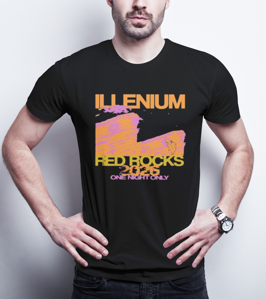 ILLENIUM Red Rocks 2026 One Night Only Event August 19 T-Shirt