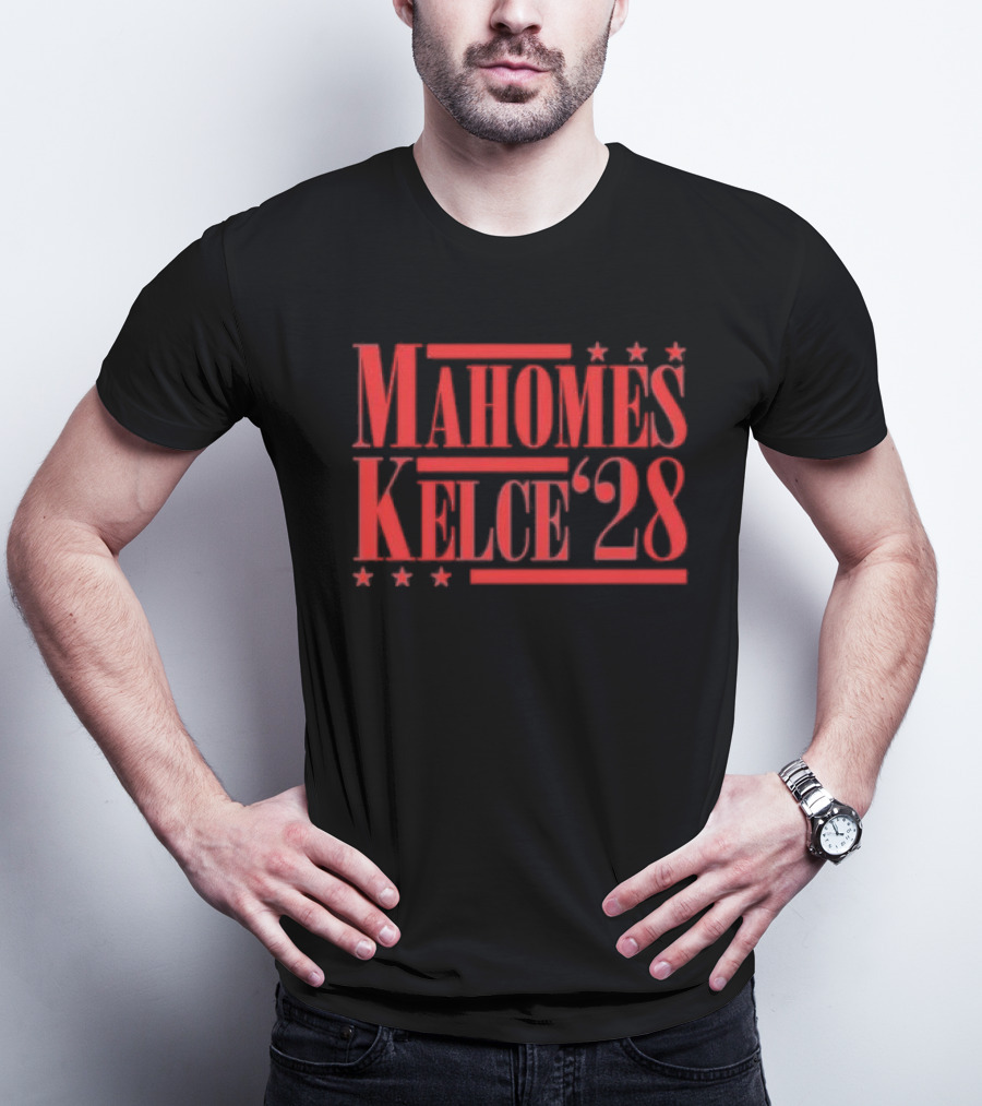 Patrick Mahomes & Travis Kelce Kansas City 2028 Campaign T-Shirt