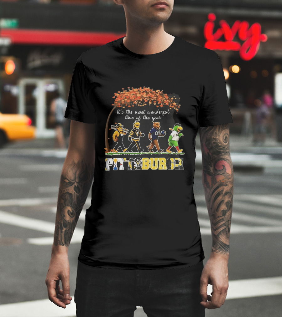 Pittsburgh Steelers Penguins Pirates It's The Most Wonderful Time Of Year Autumn T-Shirt