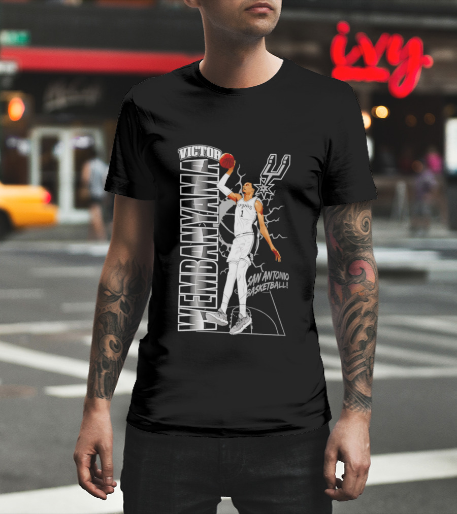 San Antonio Spurs Victor Wembanyama Basketball T-Shirt
