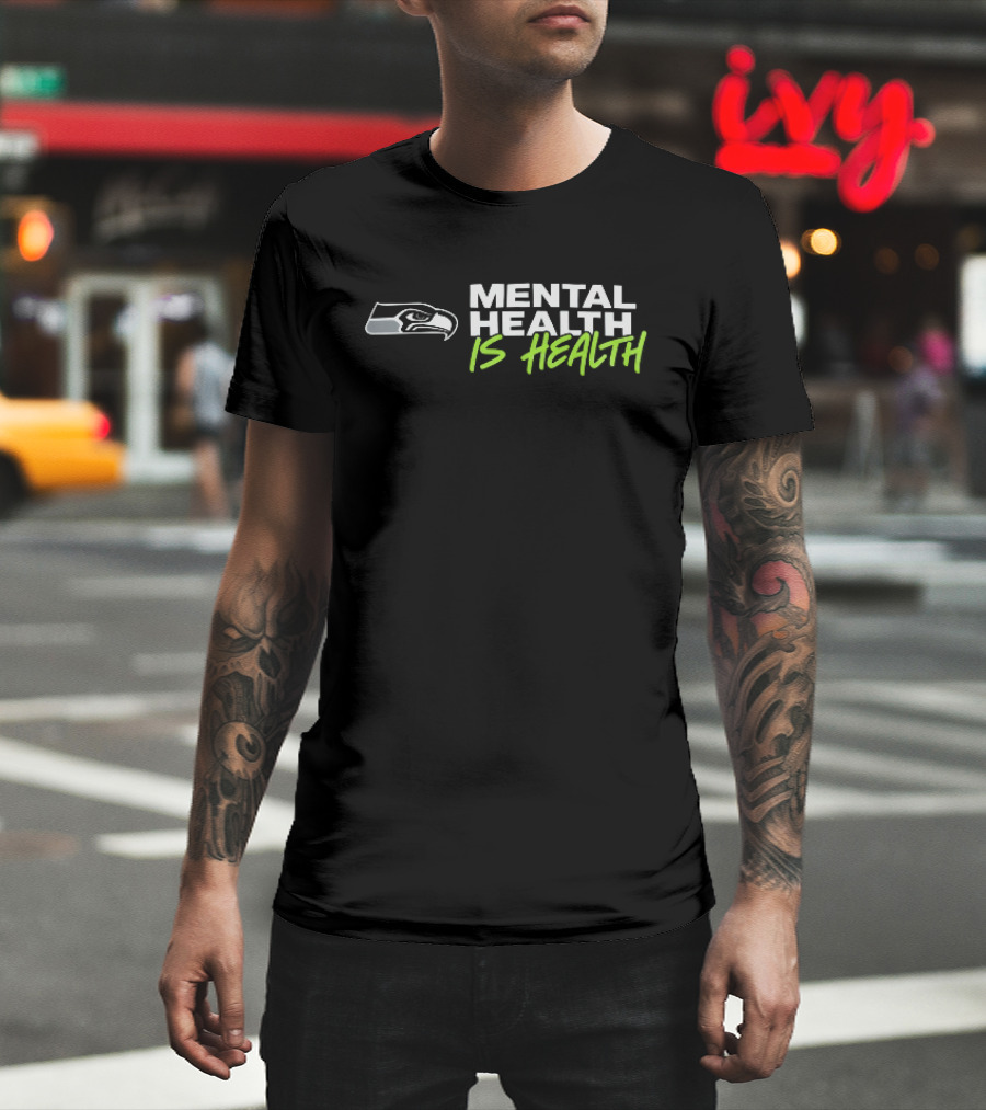 Seattle Seahawks Mental Health Is Health Bird Head T-Shirt