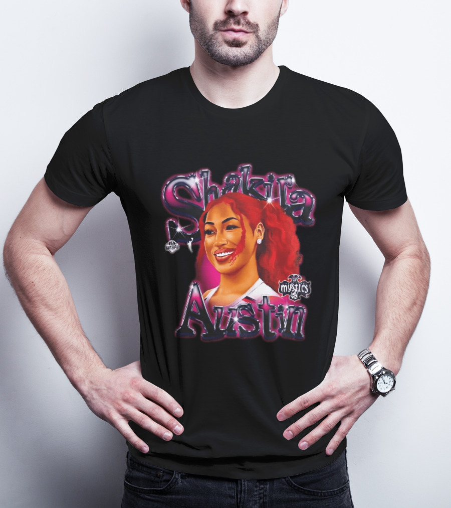 Shakira Austin Washington Mystics WNBA Red Hair T-Shirt