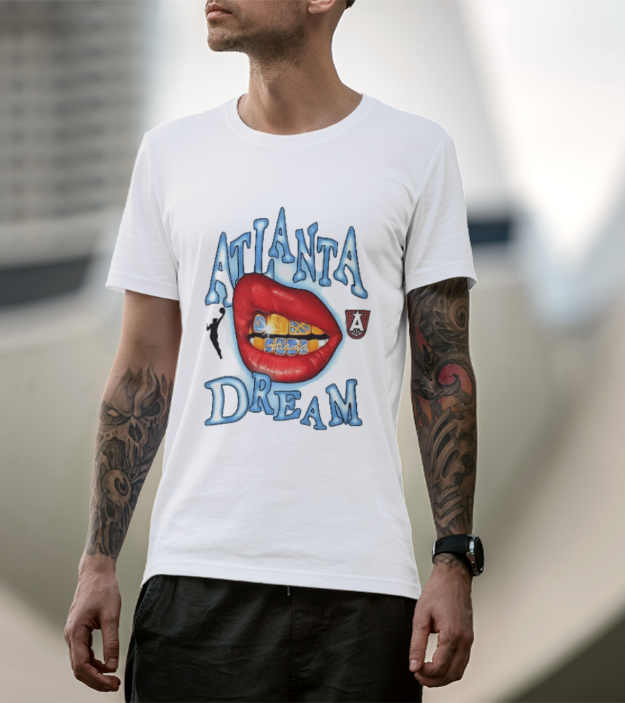 Atlanta Dream Red Lips Gold Grillz WNBA Player T-Shirt