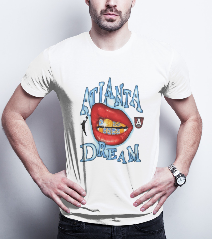 Atlanta Dream Red Lips Gold Grillz WNBA Player T-Shirt