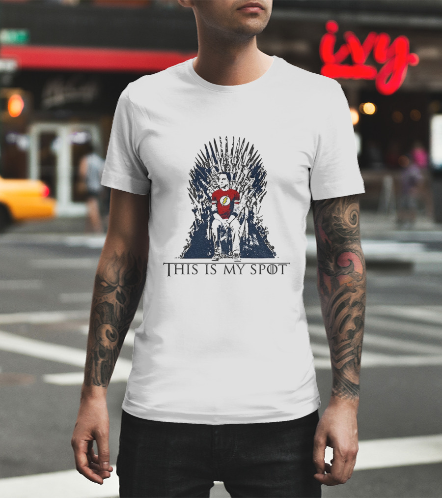 The Big Bang Theory Sheldon Cooper This Is My Spot Iron Throne T-Shirt