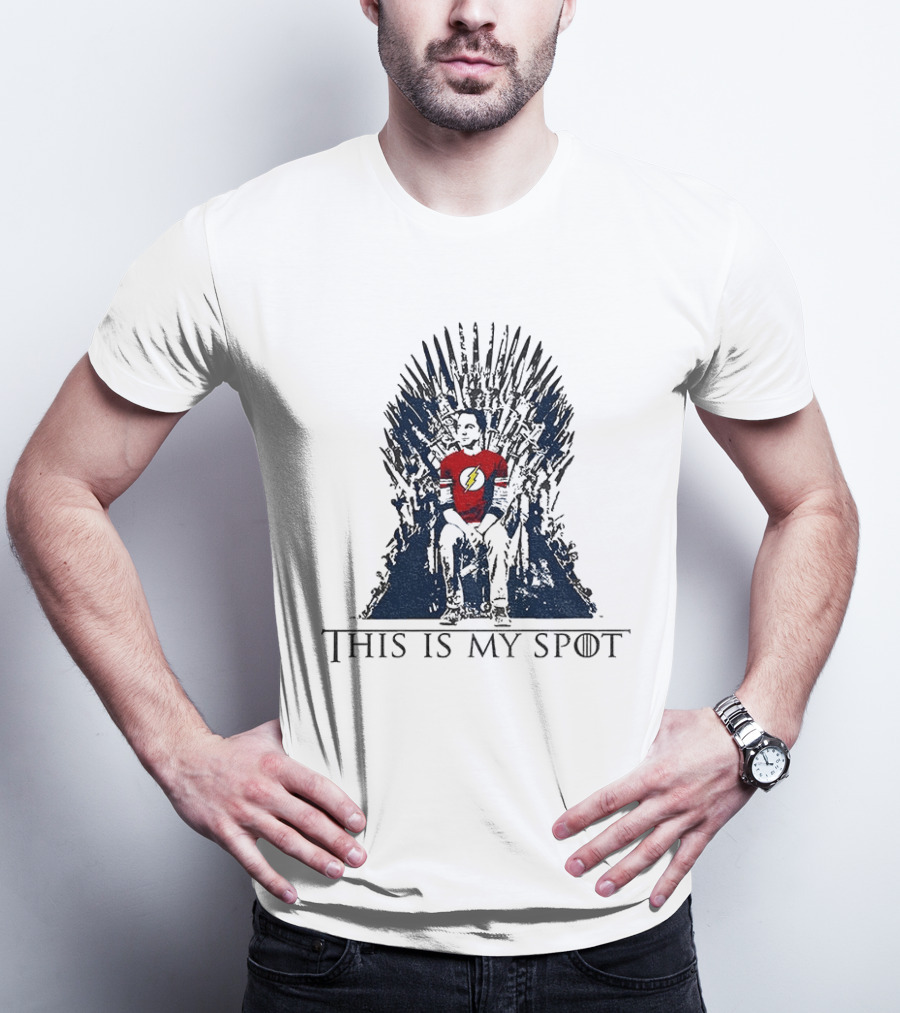 The Big Bang Theory Sheldon Cooper This Is My Spot Iron Throne T-Shirt