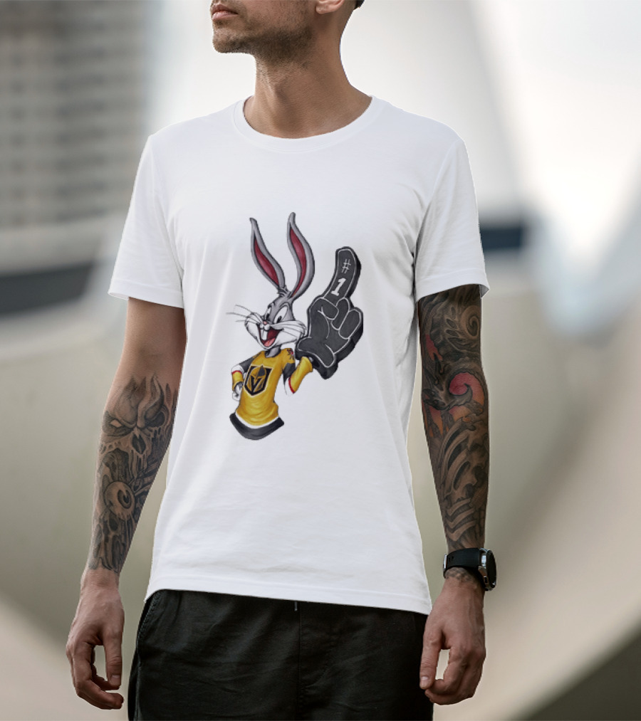 Bugs Bunny #1 Fan Vegas Golden Knights Hockey T-Shirt
