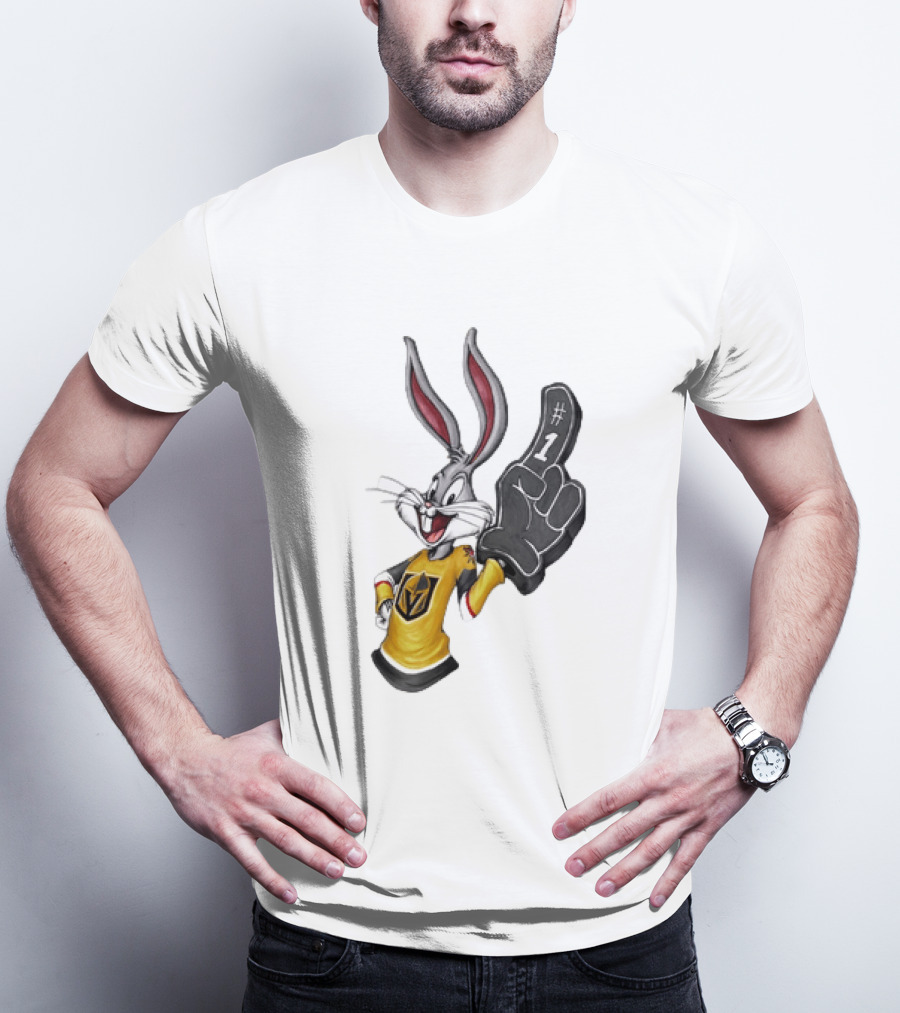 Bugs Bunny #1 Fan Vegas Golden Knights Hockey T-Shirt