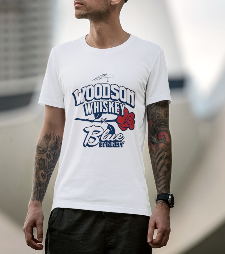 Woodson Whiskey Blue By Ninety Red Rose Collaboration T-Shirt