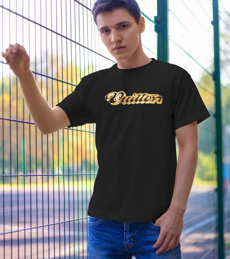 50 Cent Vuitton 3D Gold T-Shirt