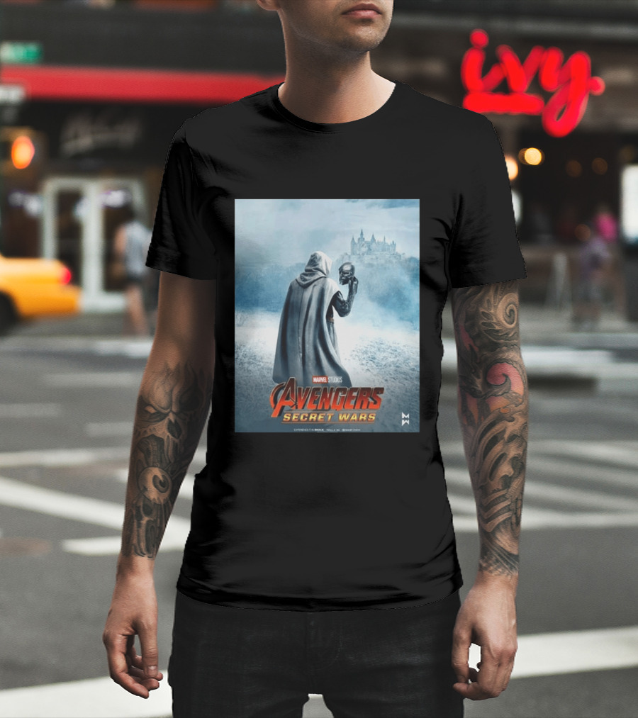 Marvel Studios Avengers Secret Wars Doctor Doom Hooded Villain Castle T-Shirt