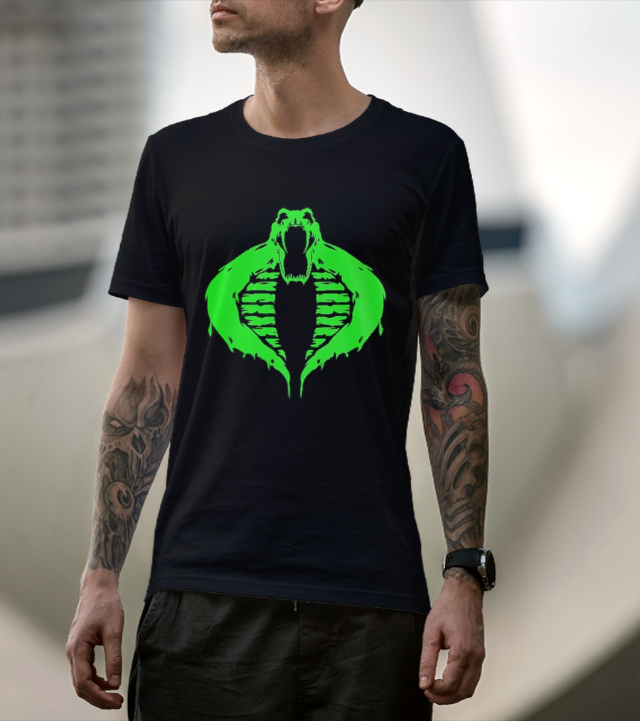 GI Joe Cobra Neon Green Distressed Snake T-Shirt