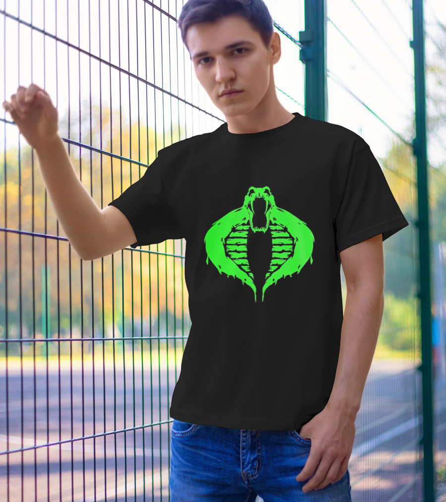 GI Joe Cobra Neon Green Distressed Snake T-Shirt