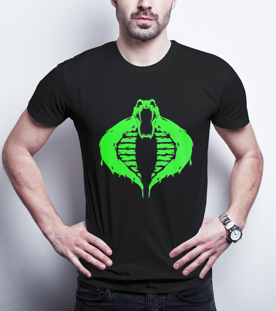 GI Joe Cobra Neon Green Distressed Snake T-Shirt