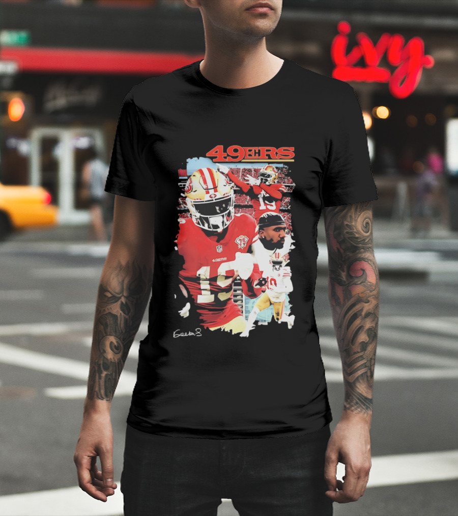 San Francisco 49ers Deebo Samuel 19 NFL Football Collage T-Shirt