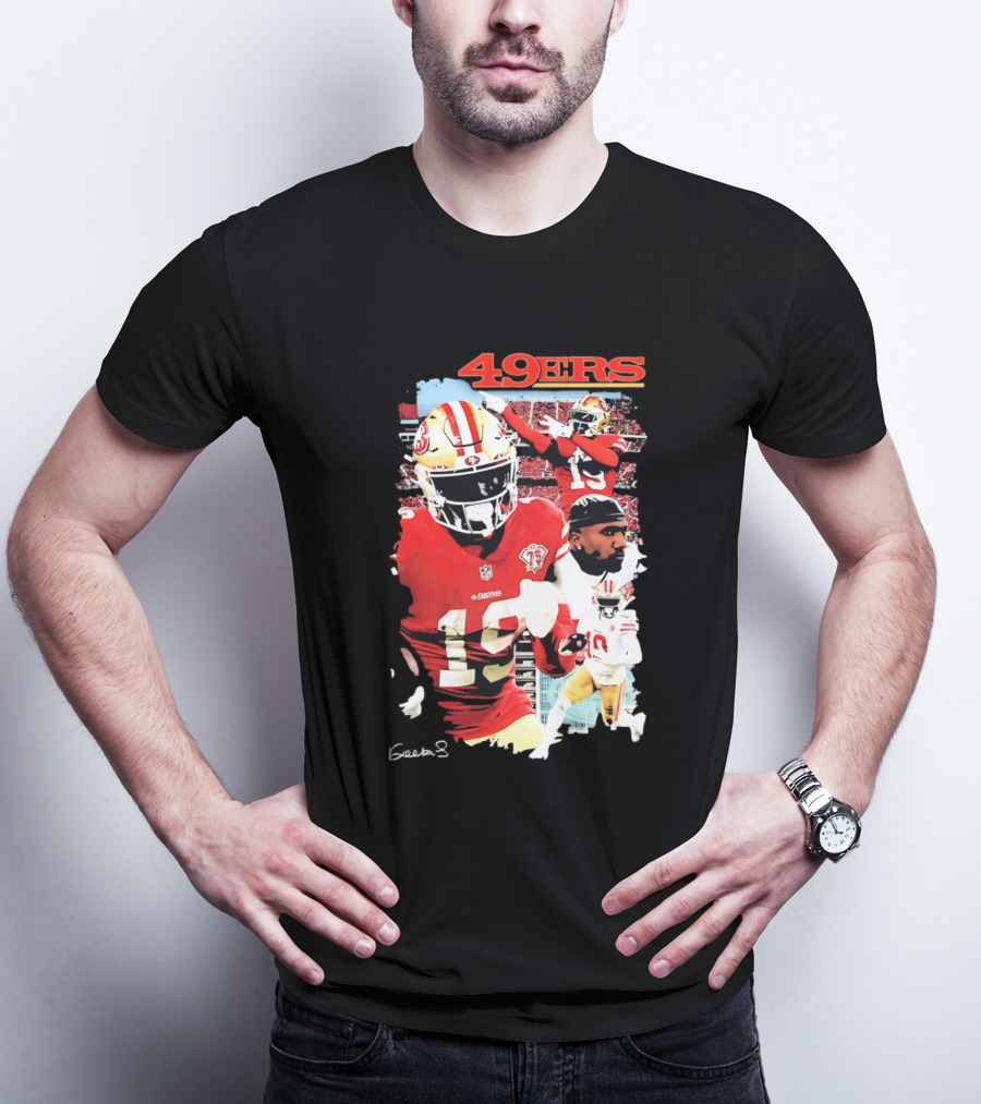 San Francisco 49ers Deebo Samuel 19 NFL Football Collage T-Shirt