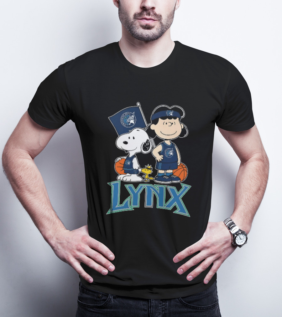 NIYNNENE SOTA LYNX Snoopy Lucy Peanuts Basketball T-Shirt