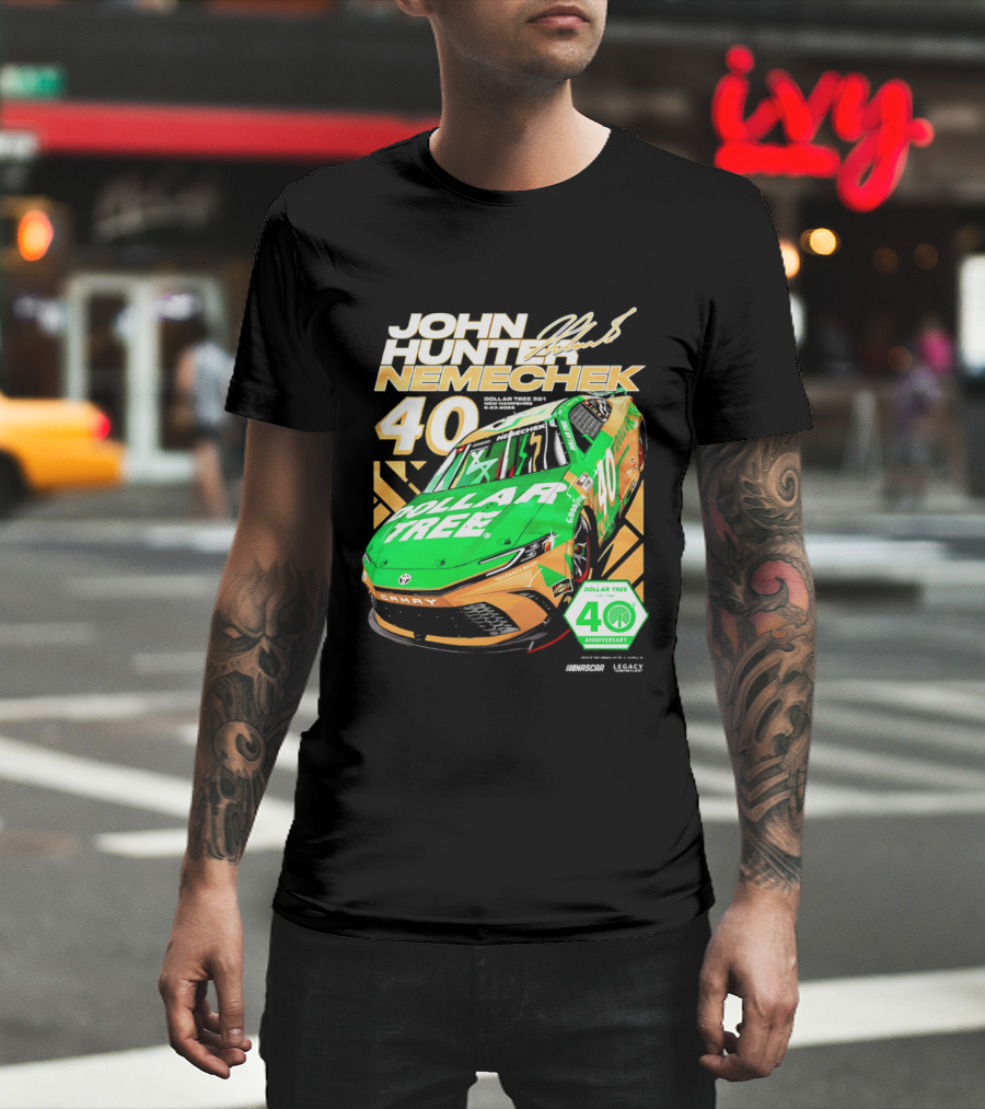 John Hunter Nemechek Dollar Tree 40 Anniversary Camry NASCAR Racing T-Shirt