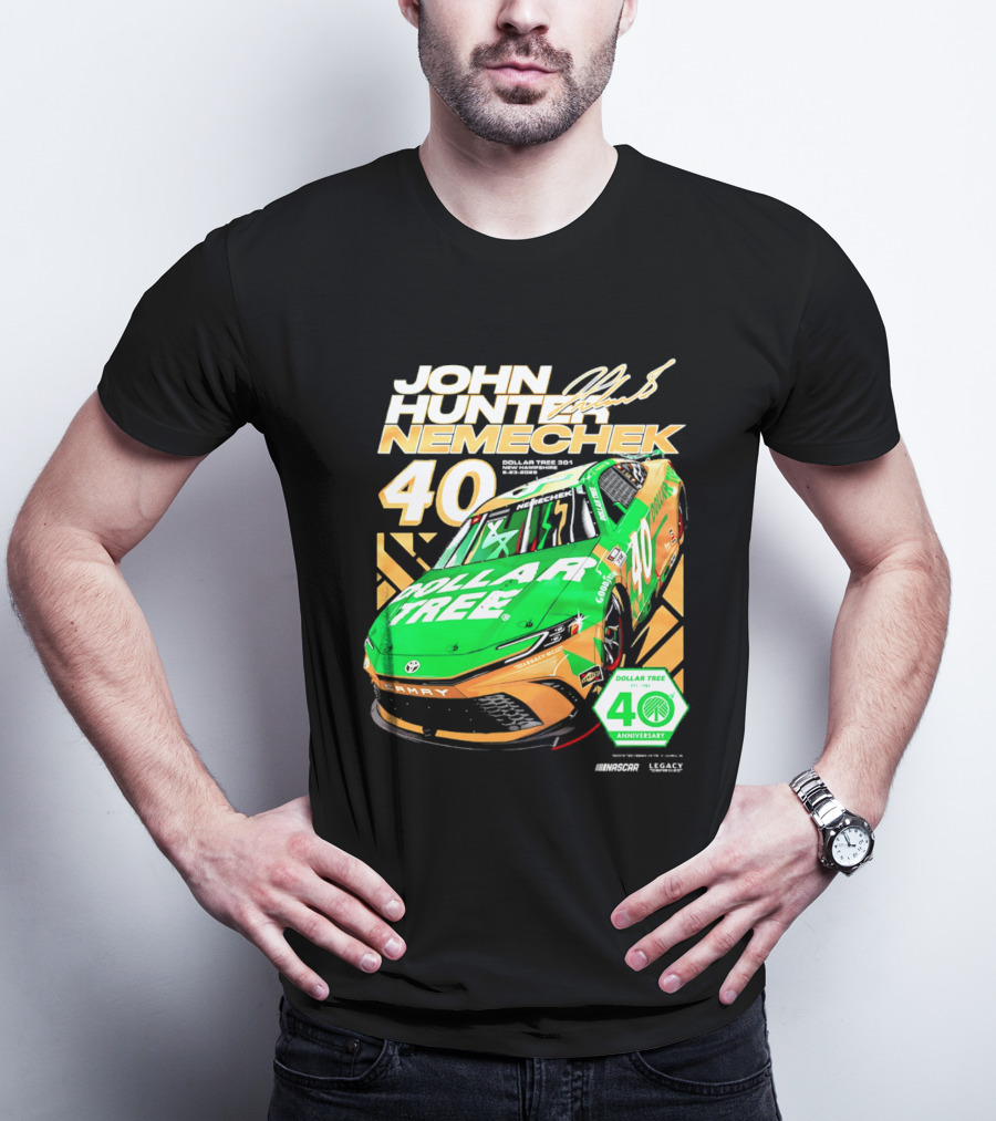 John Hunter Nemechek Dollar Tree 40 Anniversary Camry NASCAR Racing T-Shirt