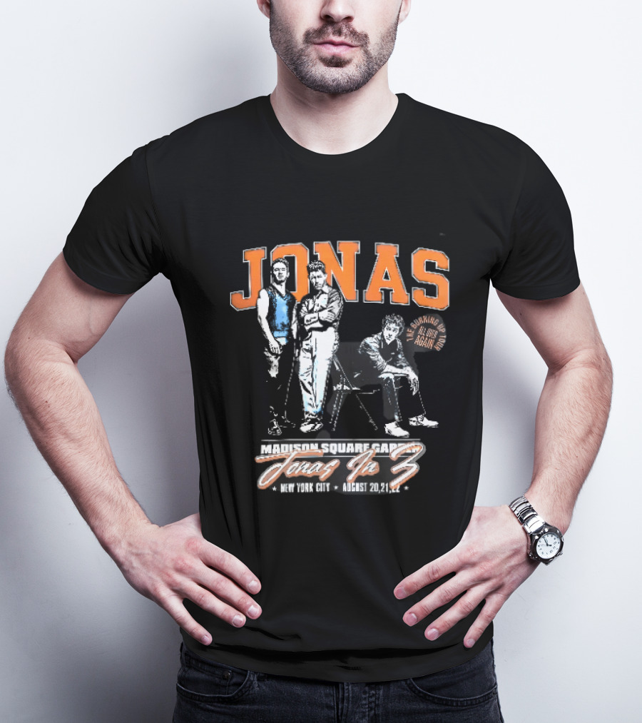 Jonas The Burning Up All Over Again Tour Madison Square Garden Jonas In 3 New York City August 20 21 T-Shirt