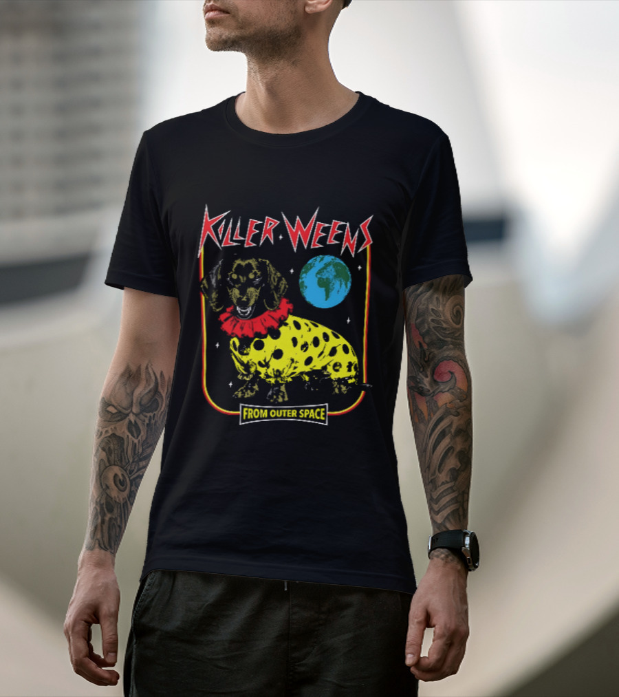 Killer Weens Dachshund Clown From Outer Space Earth T-Shirt