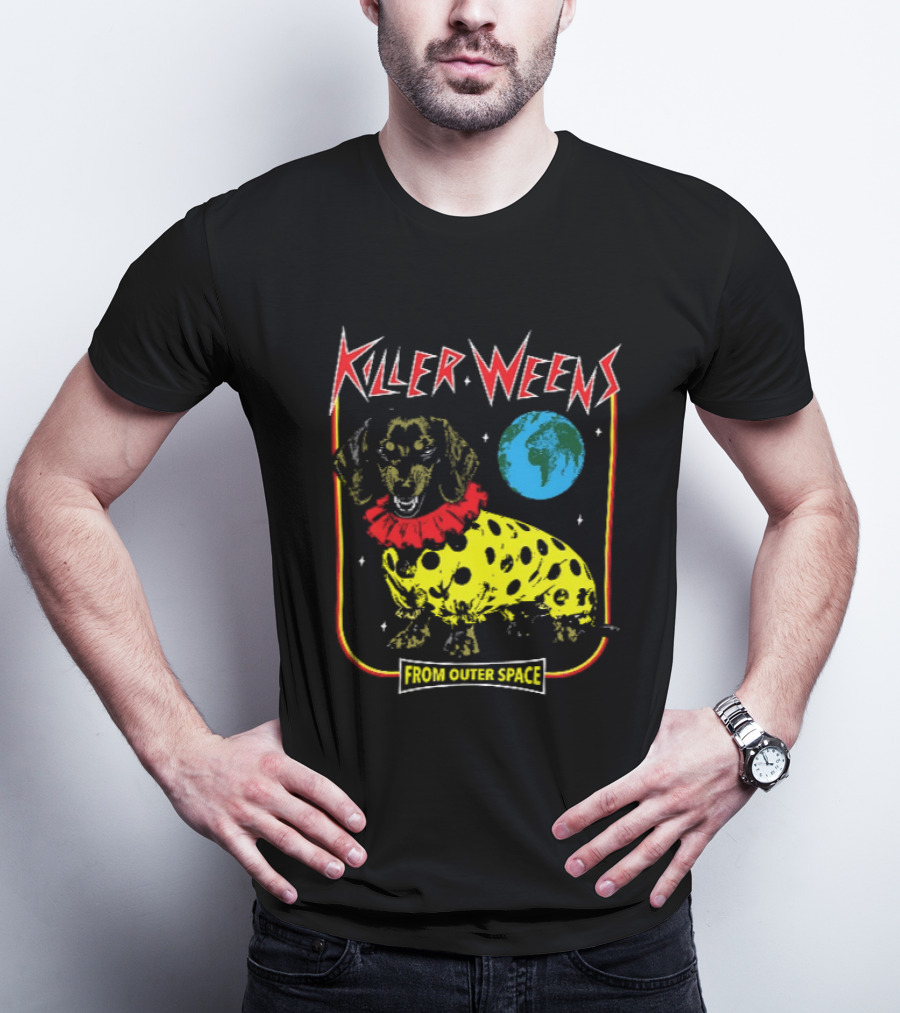 Killer Weens Dachshund Clown From Outer Space Earth T-Shirt