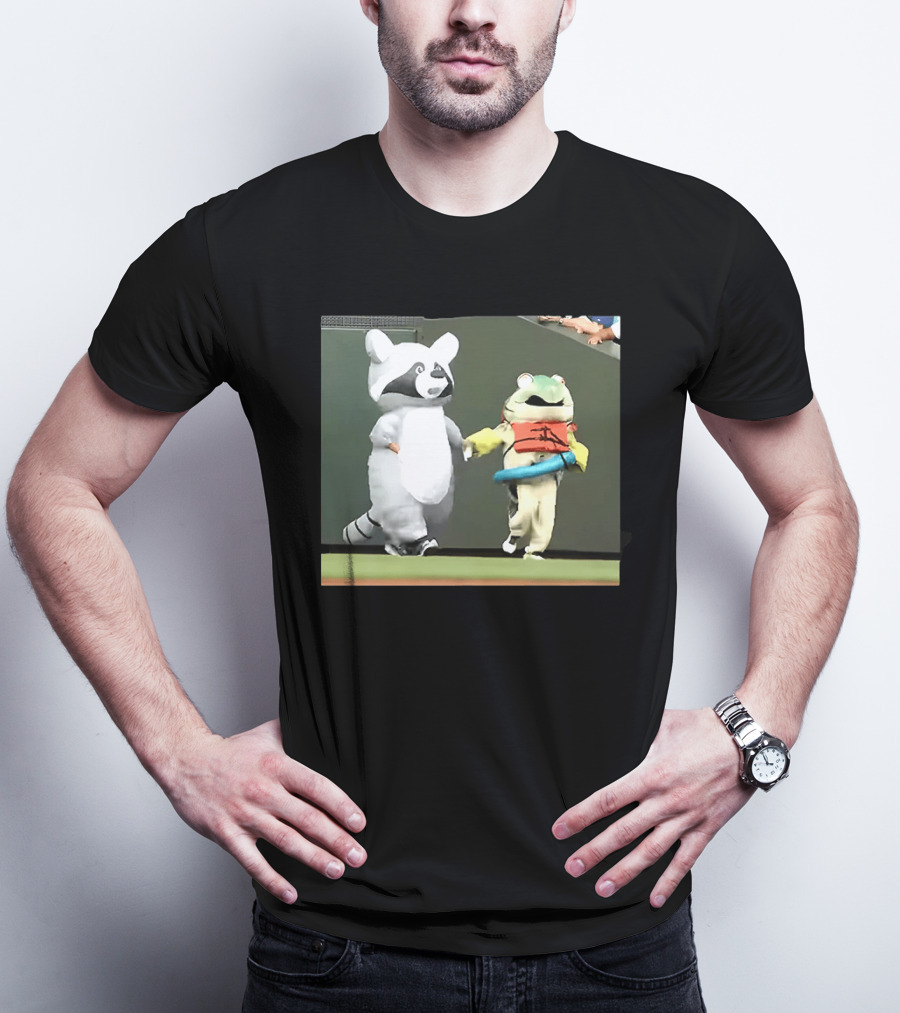 Seattle Mariners Mascots Jimothy Vs Humpy Salmon Running Event T-Shirt