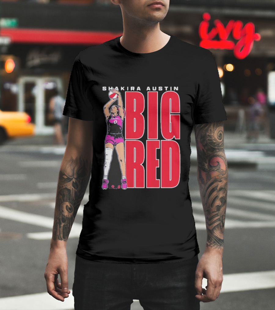 Shakira Austin Big Red Basketball Player T-Shirt