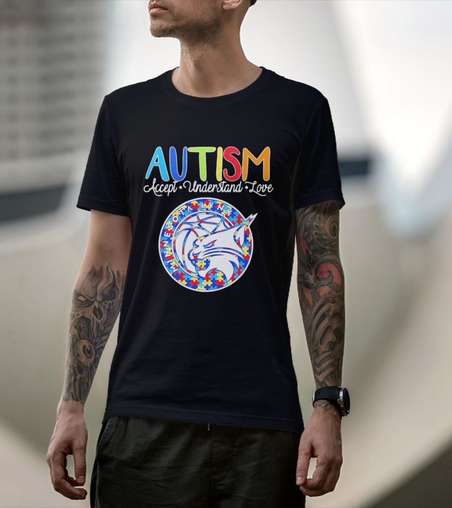 Minnesota Lynx Autism Accept Understand Love 2026 T-Shirt