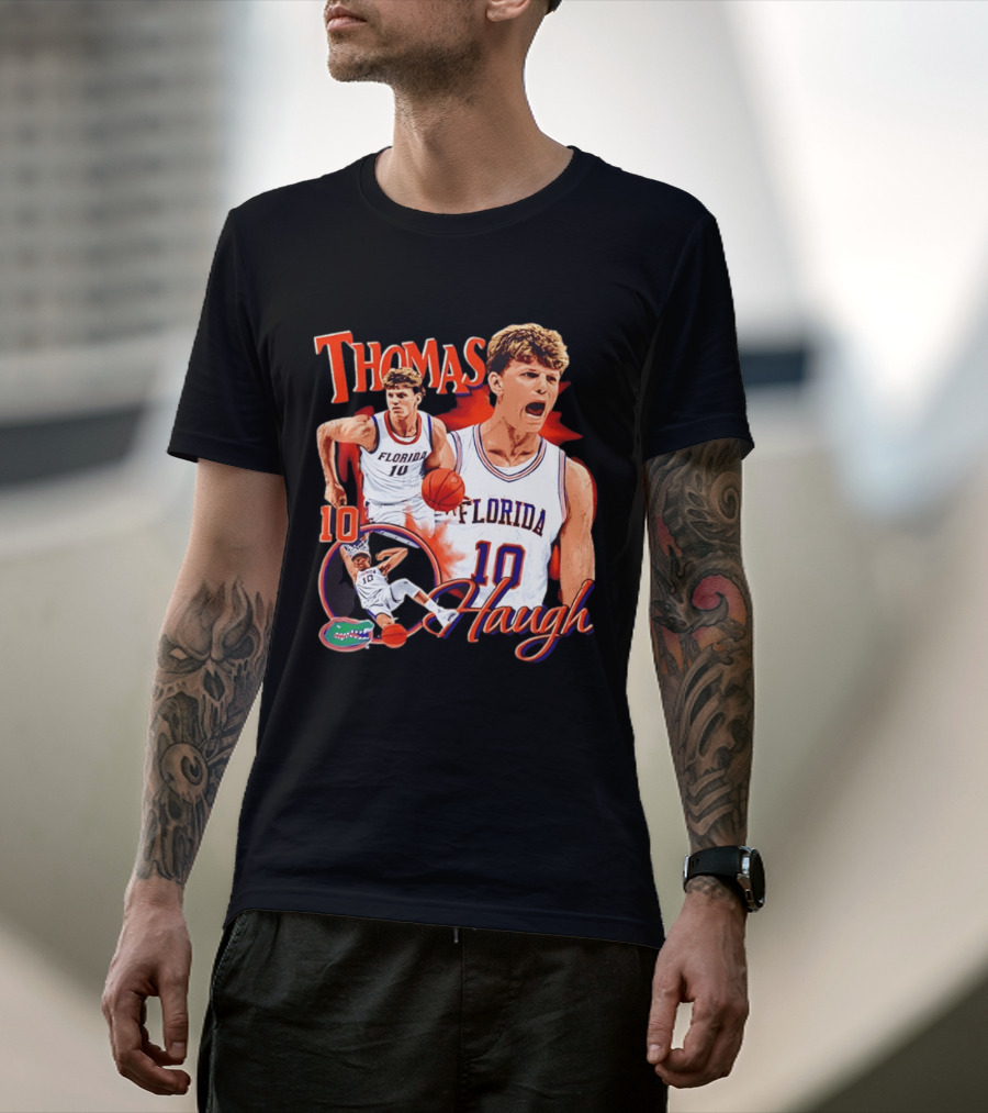 Thomas Haugh Florida Gators Basketball 10 NCAA Player T-Shirt