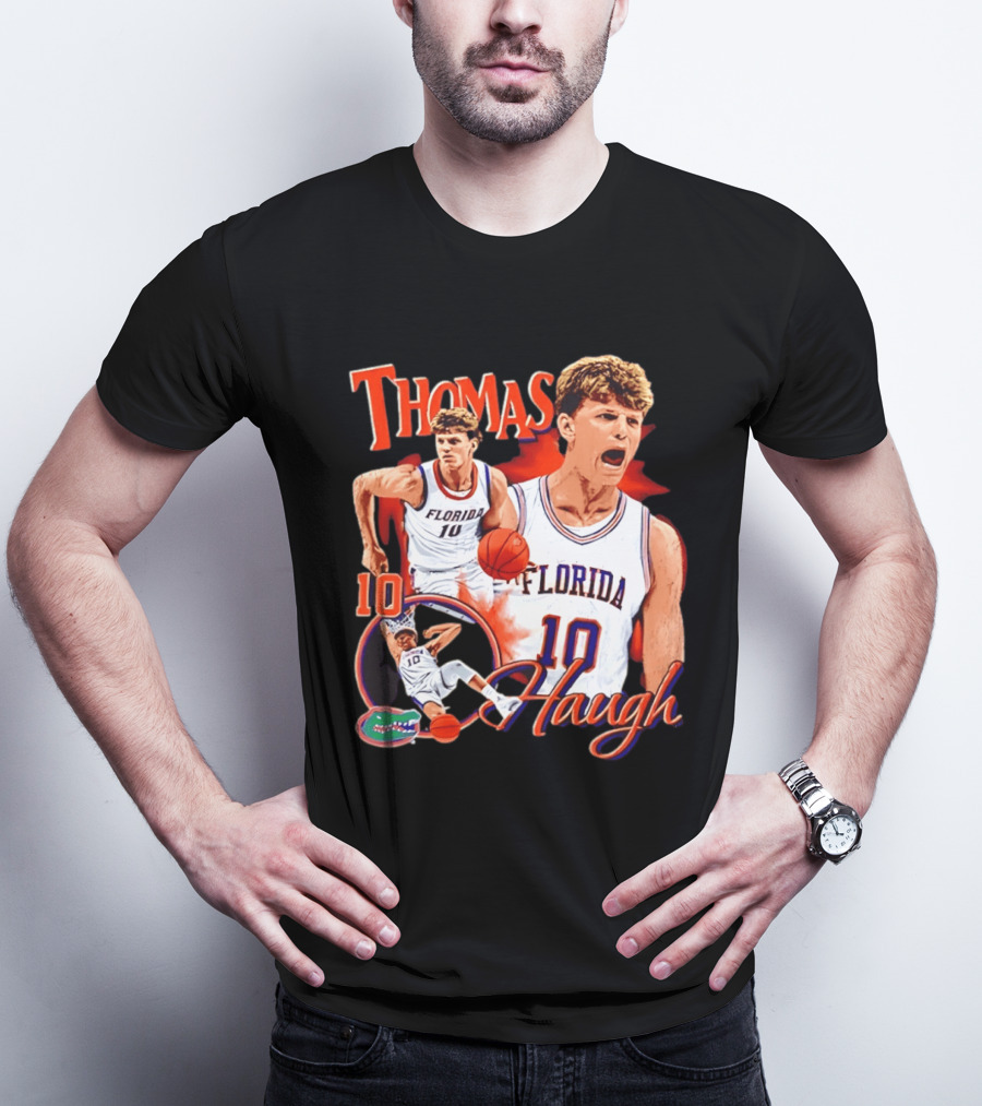 Thomas Haugh Florida Gators Basketball 10 NCAA Player T-Shirt