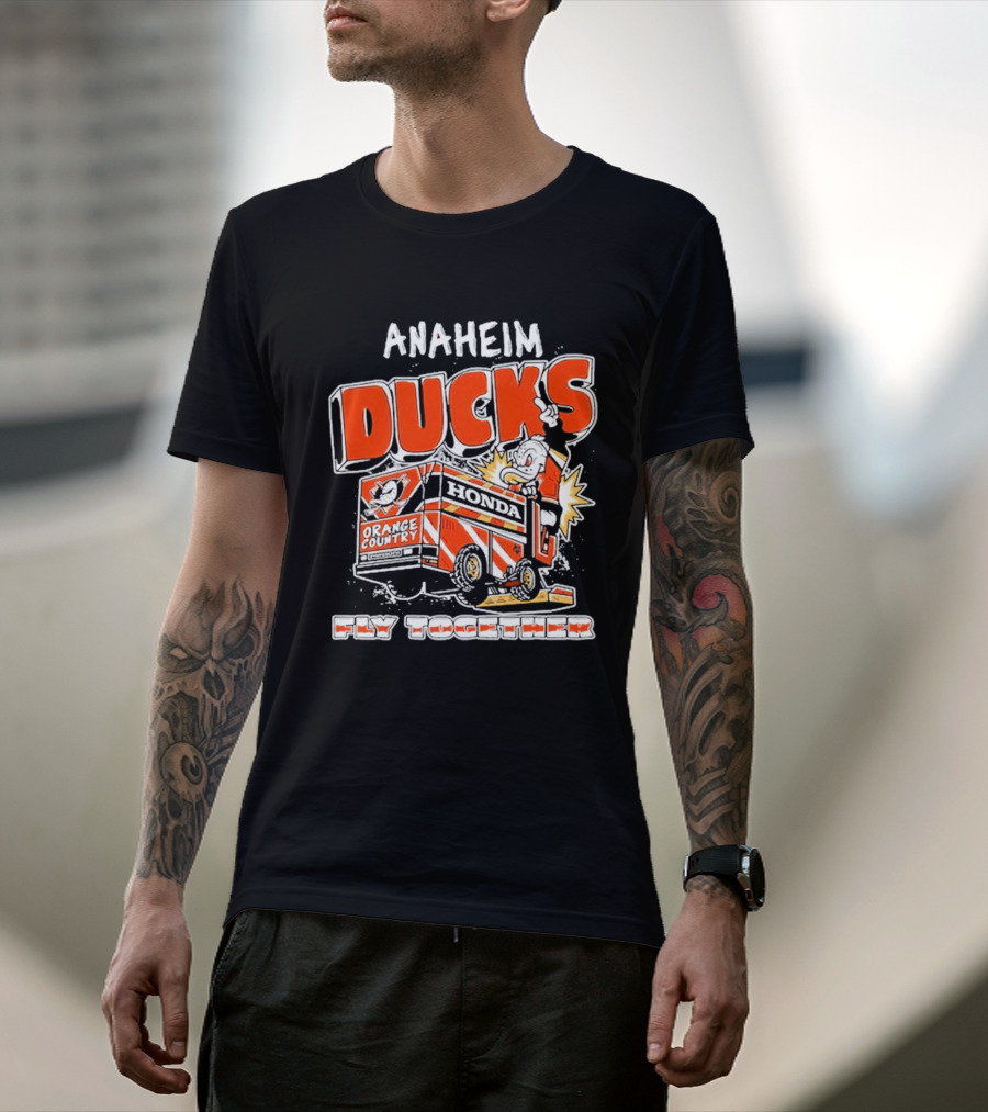 Anaheim Ducks Orange County Honda Fly Together T-Shirt