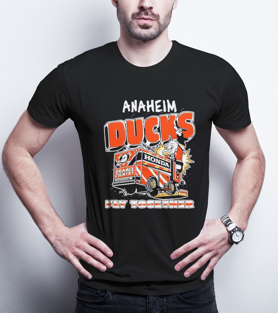 Anaheim Ducks Orange County Honda Fly Together T-Shirt