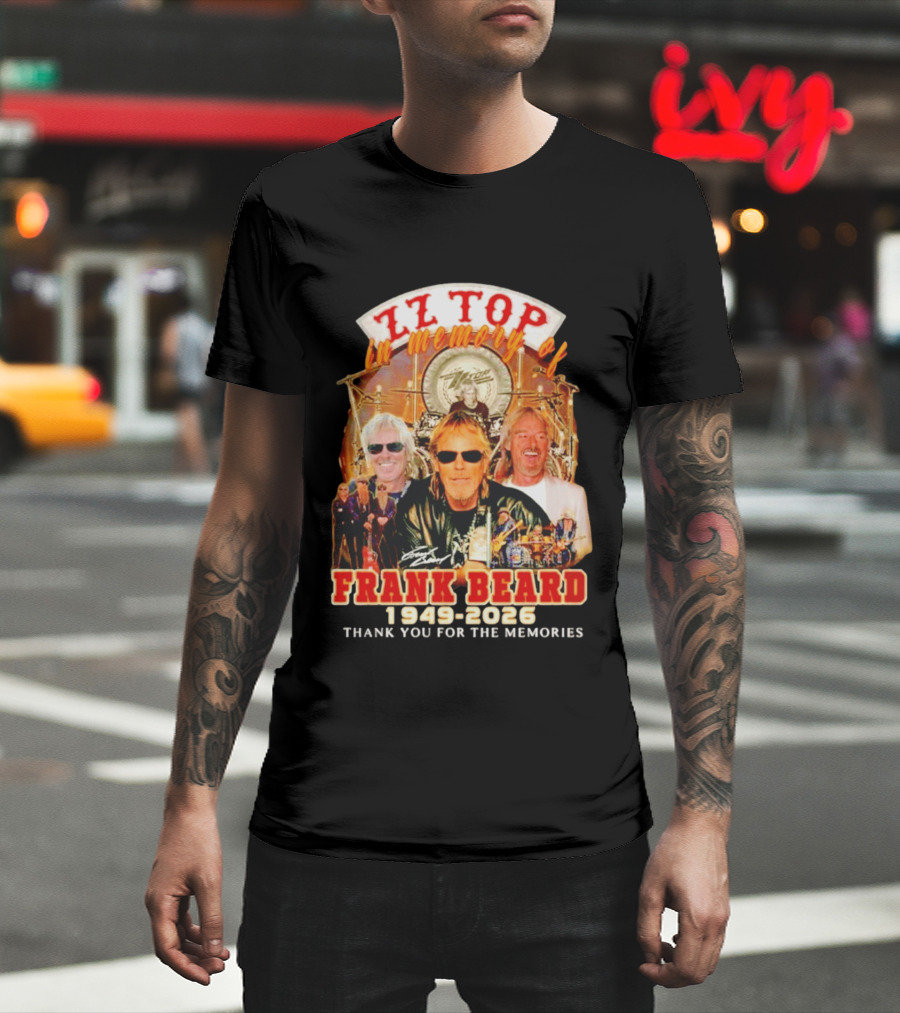 ZZ Top Frank Beard 1949 2026 In Memory Thank You For The Memories T-Shirt