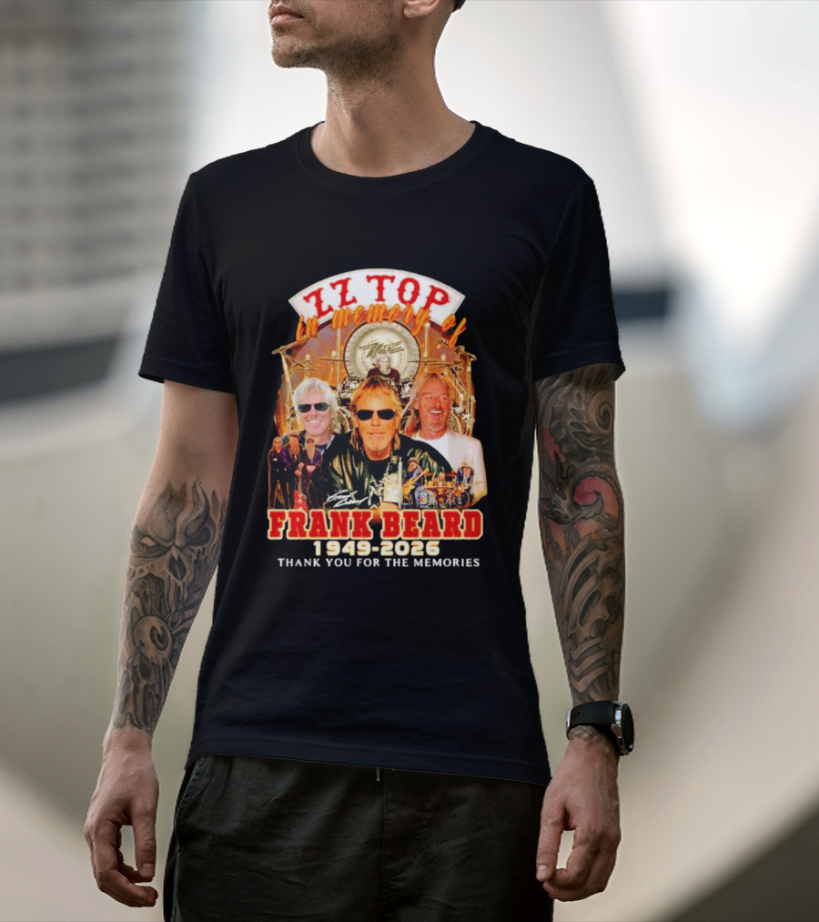 ZZ Top Frank Beard 1949 2026 In Memory Thank You For The Memories T-Shirt