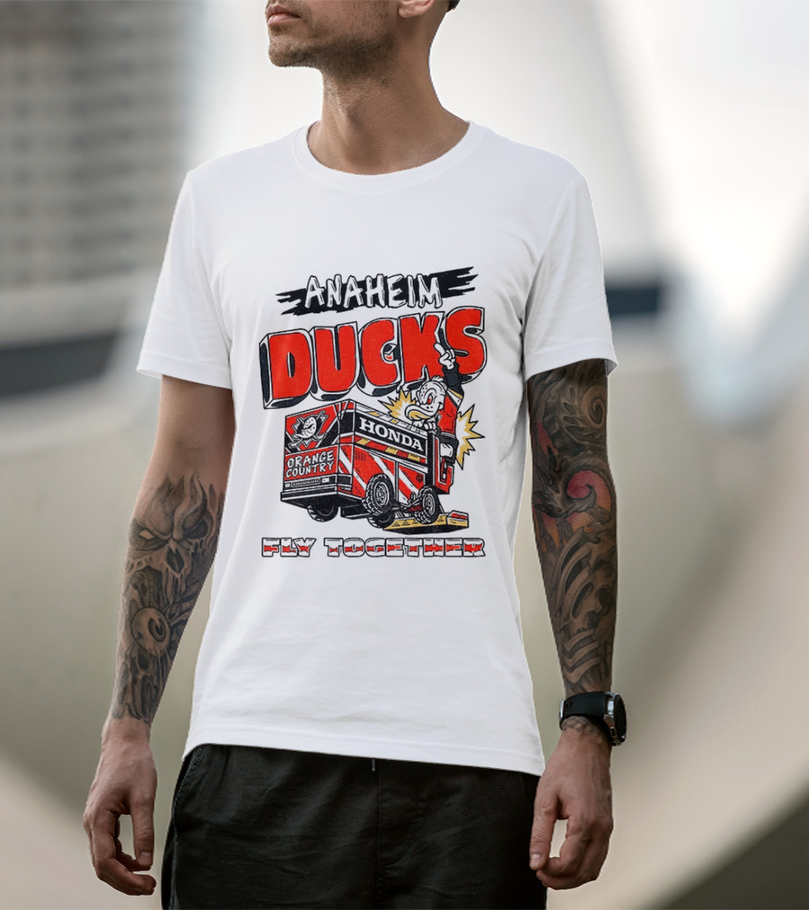 Anaheim Ducks Hockey Create Culture Honda Fly Together T-Shirt