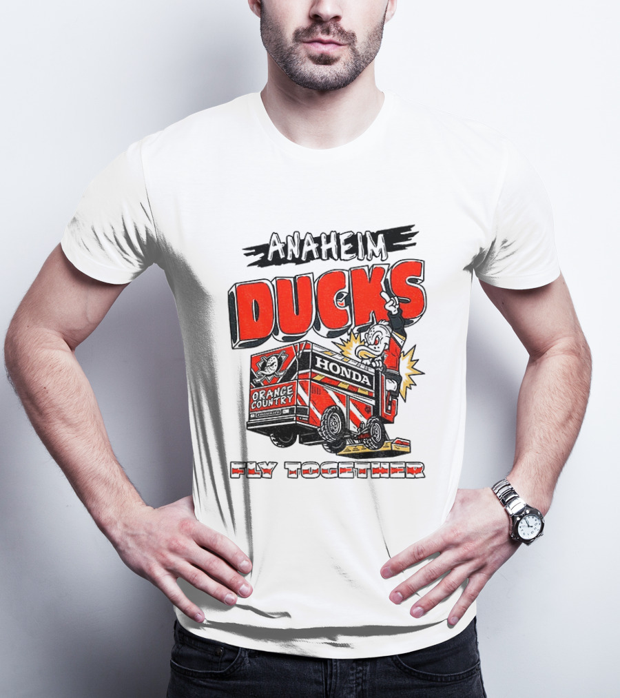 Anaheim Ducks Hockey Create Culture Honda Fly Together T-Shirt