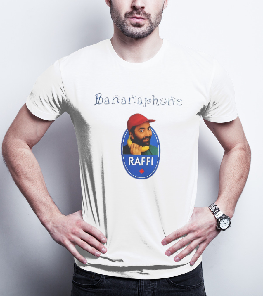 Bananaphone Raffi Bearded Man With Yellow Banana And Red Cap T-Shirt