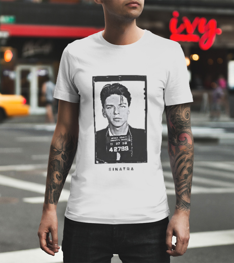Bergen County Sheriffs Office 11 27 38 42799 Sinatra Shot T-Shirt