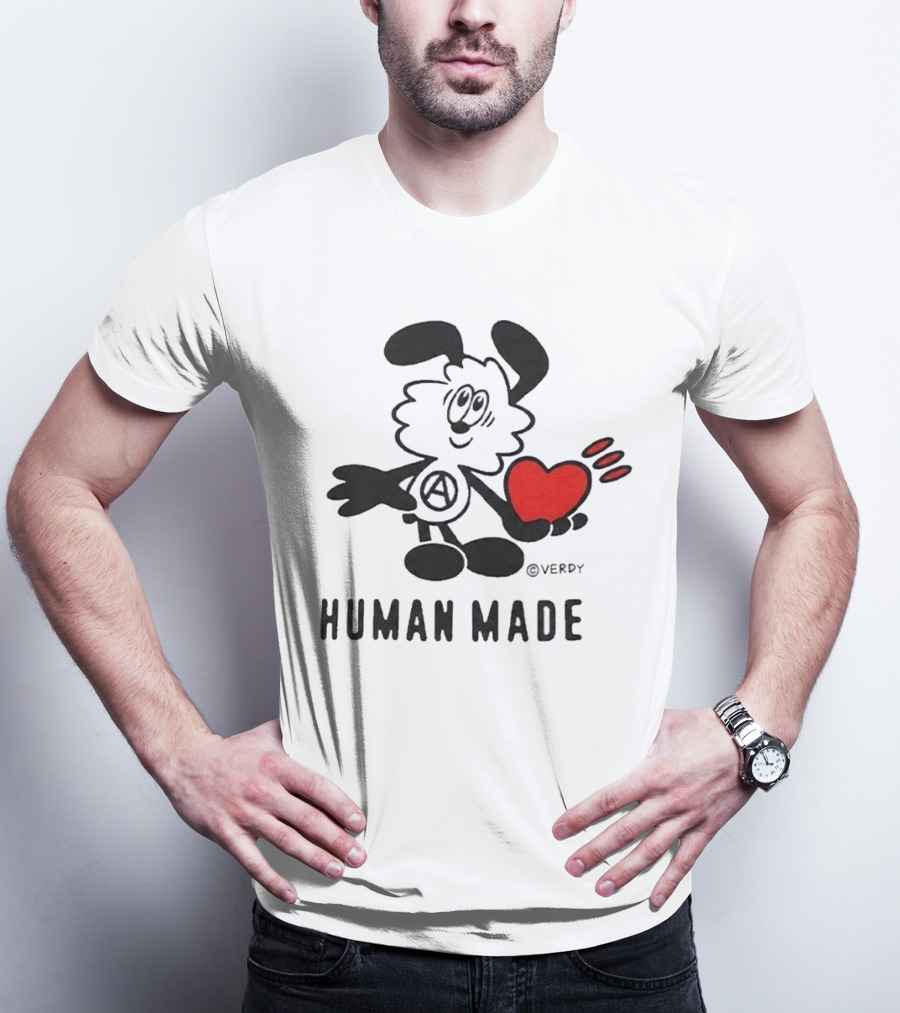 HUMAN MADE X VERDY BTS JHope Heart Character In Toronto T-Shirt