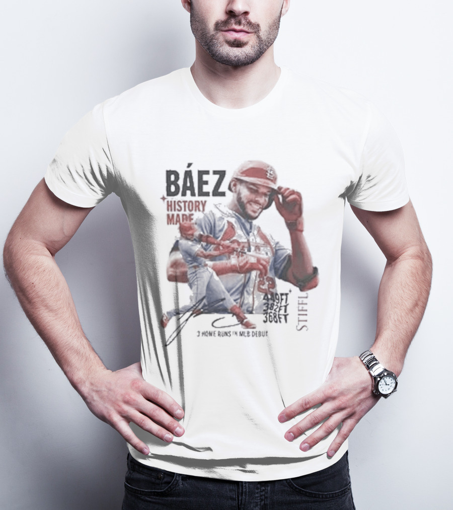 Báez History Made 449 Ft 382 Ft 368 Ft St Louis Slugger Scene T-Shirt