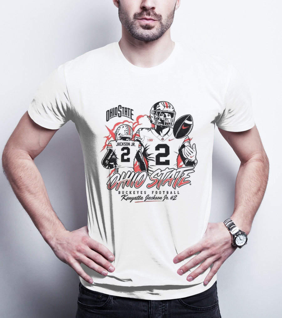 Ohio State Buckeyes Kenyatta Jackson Jr No 2 Football Player T-Shirt