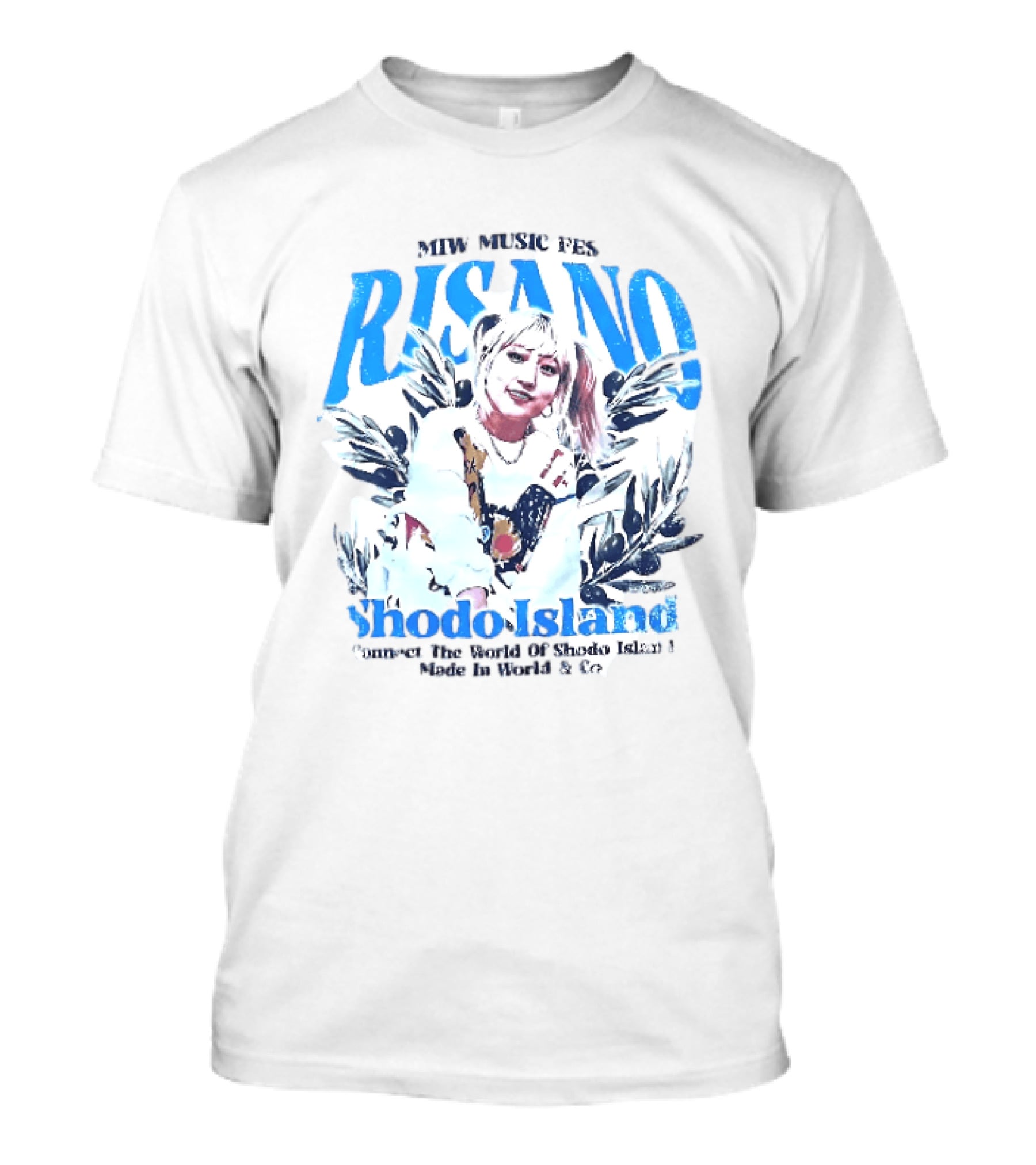 MTW Music Presents Risano Blonde Woman Pigtails Connect Shodo Island Made In World And Co T-Shirt
