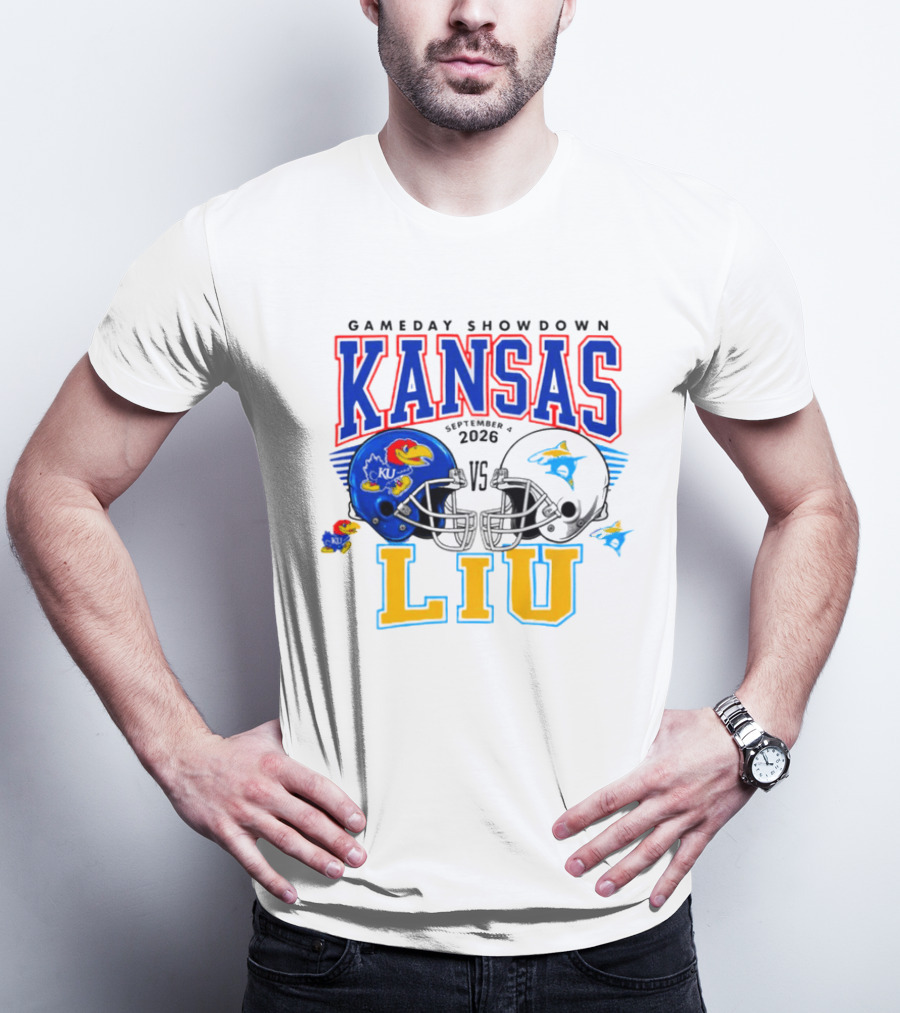 Kansas Vs LIU Gameday Showdown September 2026 T-Shirt