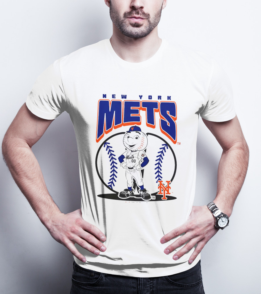 New York Mets Mr. Met Baseball 2026 Mania MLB Team Spirit T-Shirt