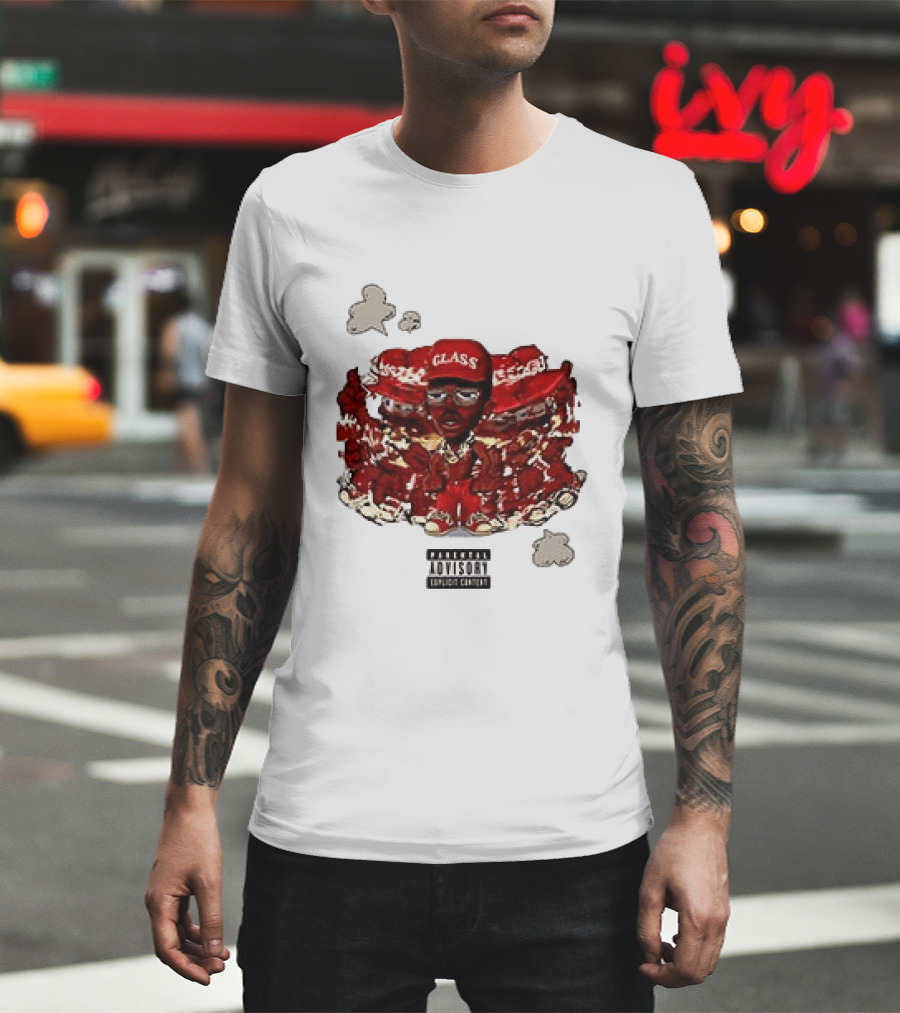 Parental Advisory Explicit Content Tyler The Creator Glass Red Hat T-Shirt