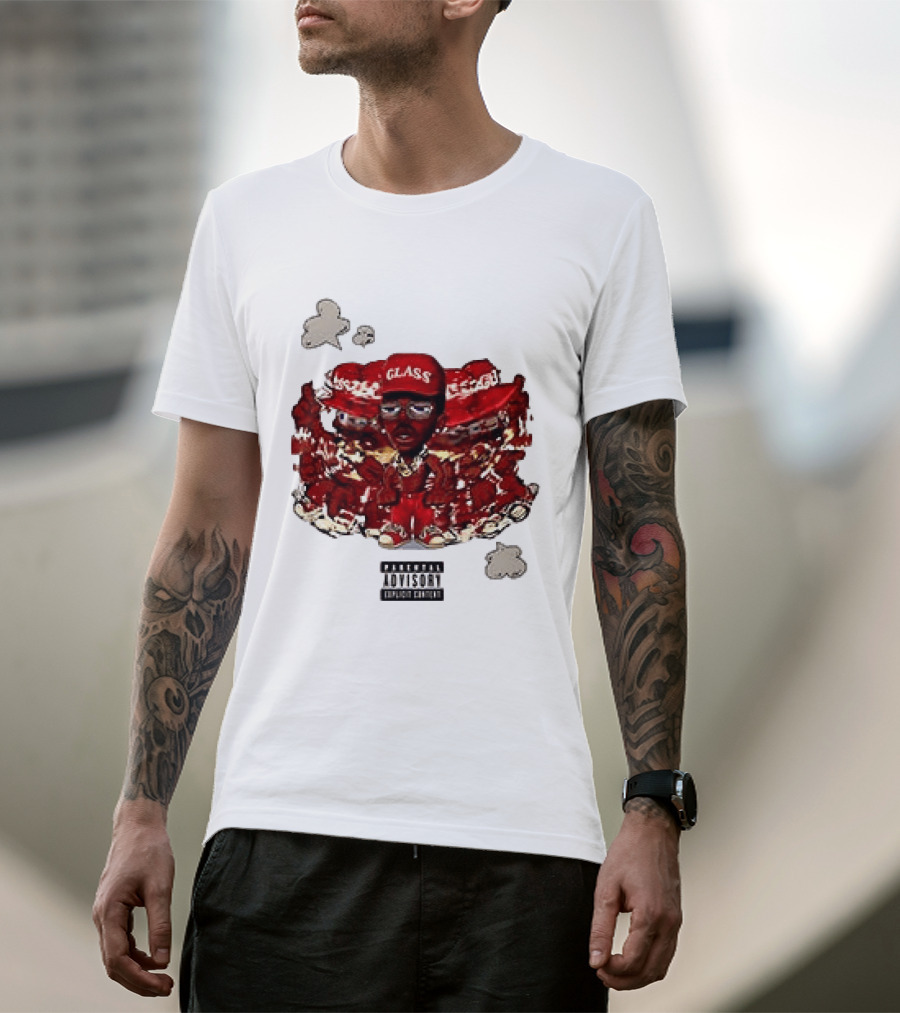 Parental Advisory Explicit Content Tyler The Creator Glass Red Hat T-Shirt