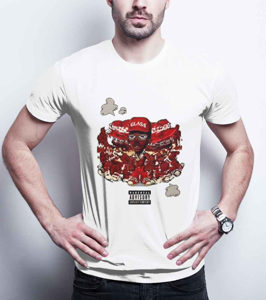 Parental Advisory Explicit Content Tyler The Creator Glass Red Hat T-Shirt